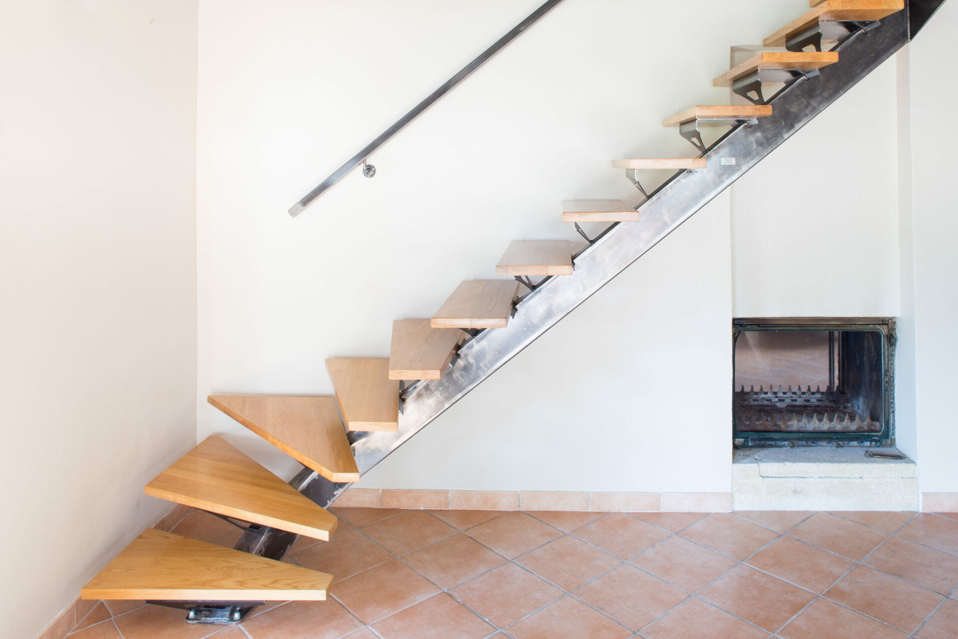 Escalier débillardé et sa main courante - Welding Design